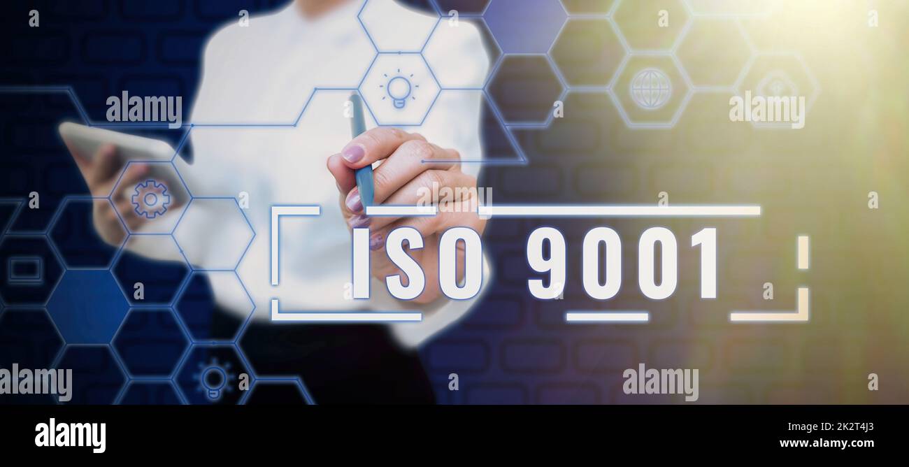 Handwriting text Iso 9001. Word for designed help organizations to ...