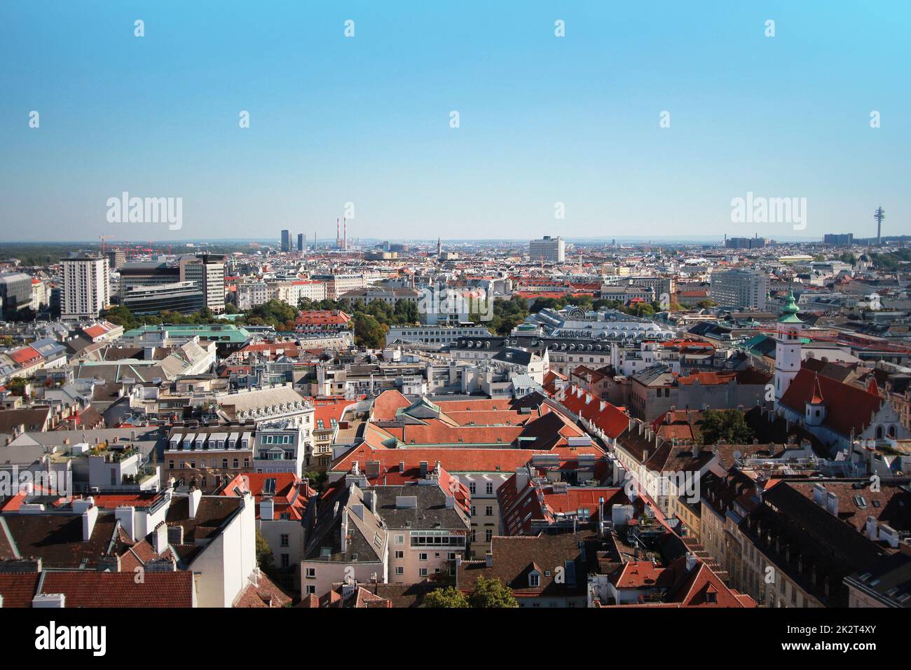 View Over Vienna city from St Stephan's Cathedral Stock Photo - Alamy