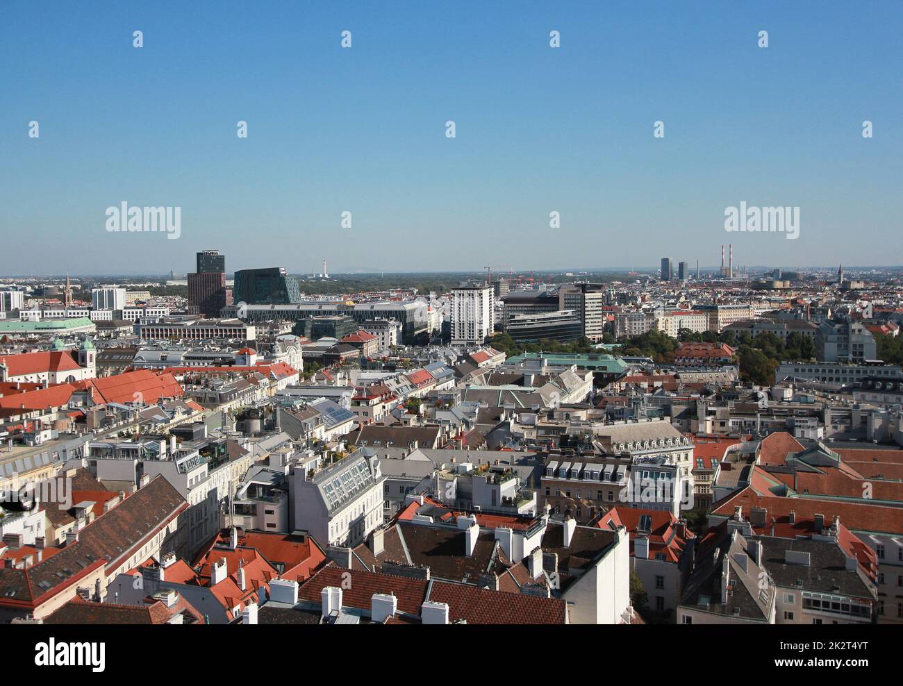 View Over Vienna city from St Stephan's Cathedral Stock Photo - Alamy