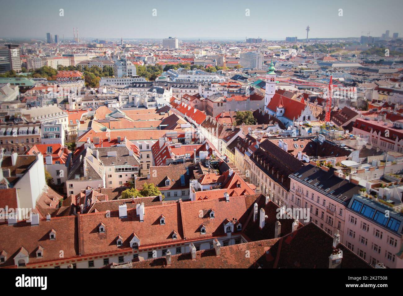 View Over Vienna city from St Stephan's Cathedral Stock Photo - Alamy