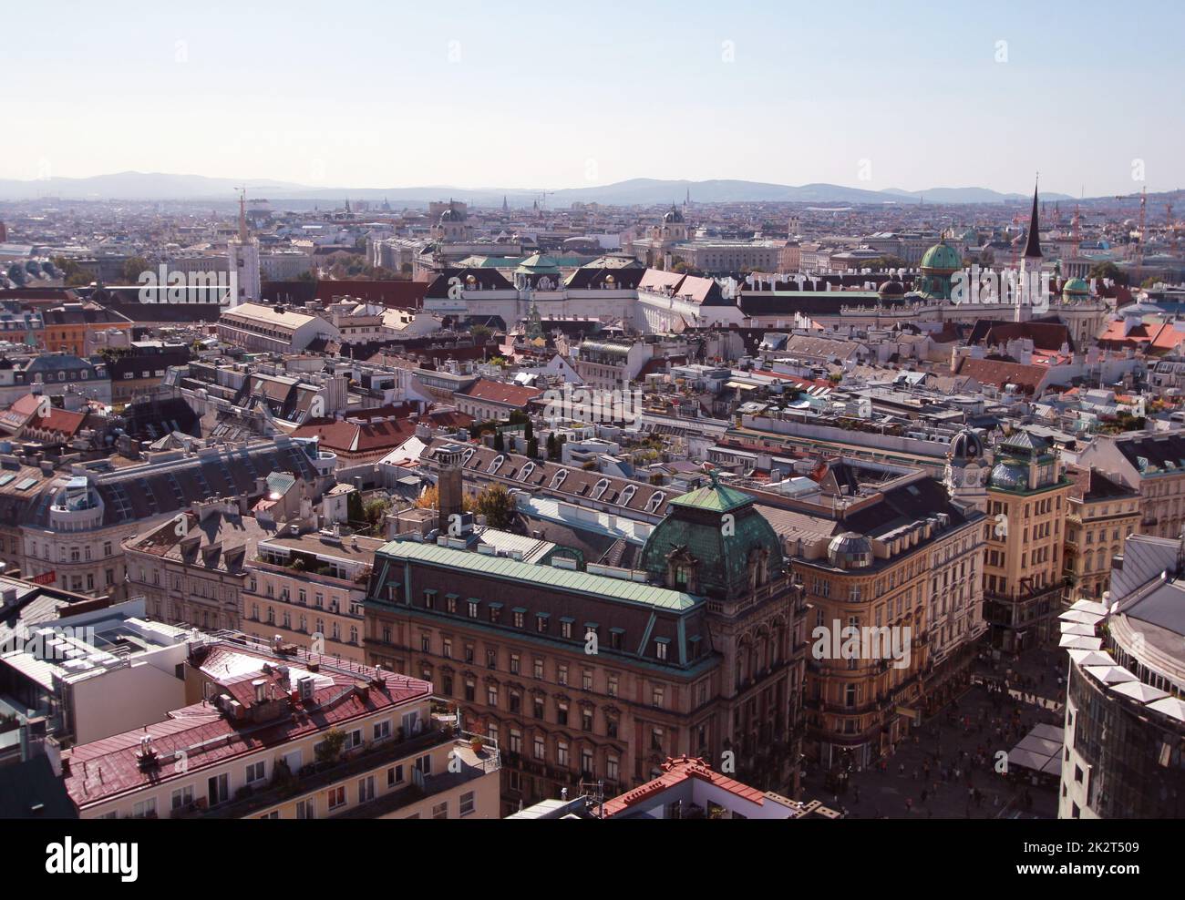 View Over Vienna city from St Stephan's Cathedral Stock Photo - Alamy