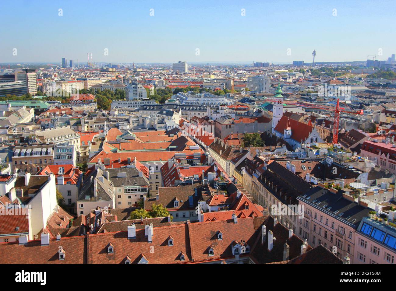 View Over Vienna city from St Stephan's Cathedral Stock Photo - Alamy