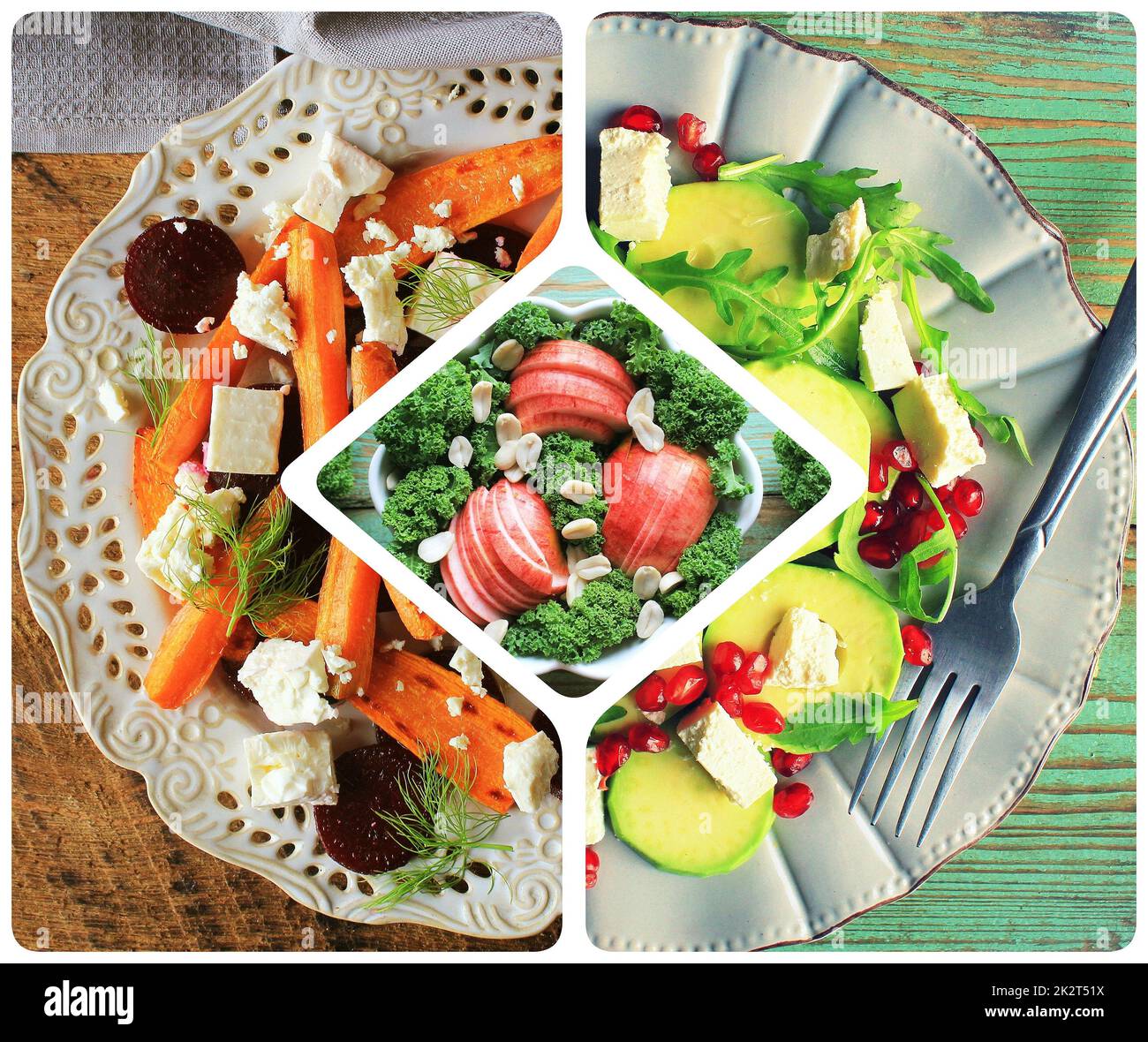 Collage of fitness food. Healthy breakfast set. Vegetarian nutritious ...