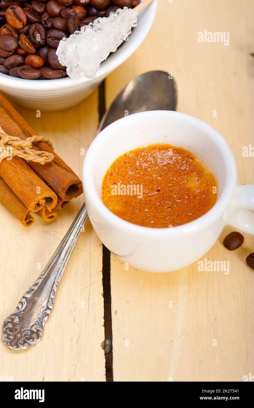 espresso coffee with sugar and spice Stock Photo - Alamy
