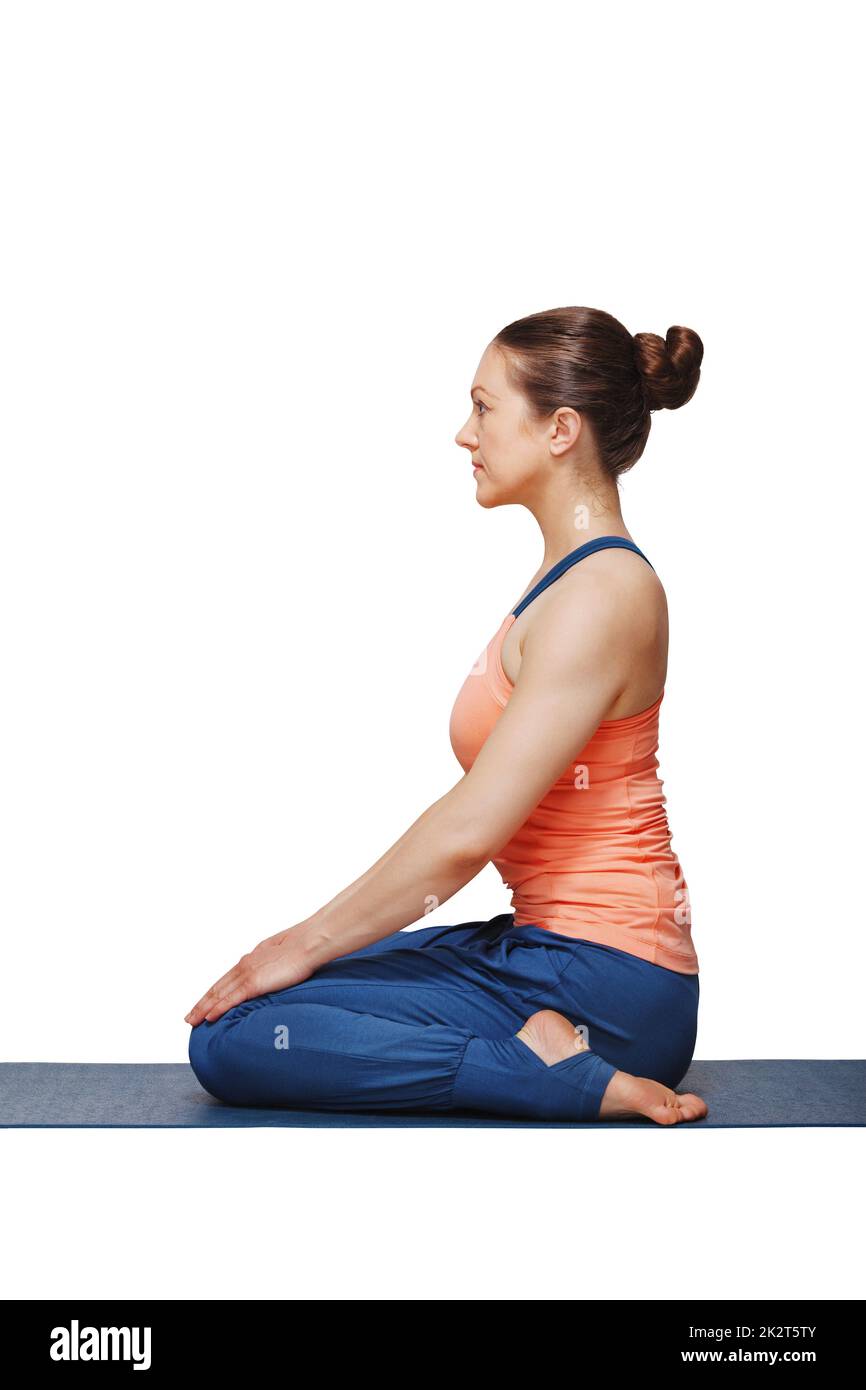 Vajrasana position hi-res stock photography and images - Alamy