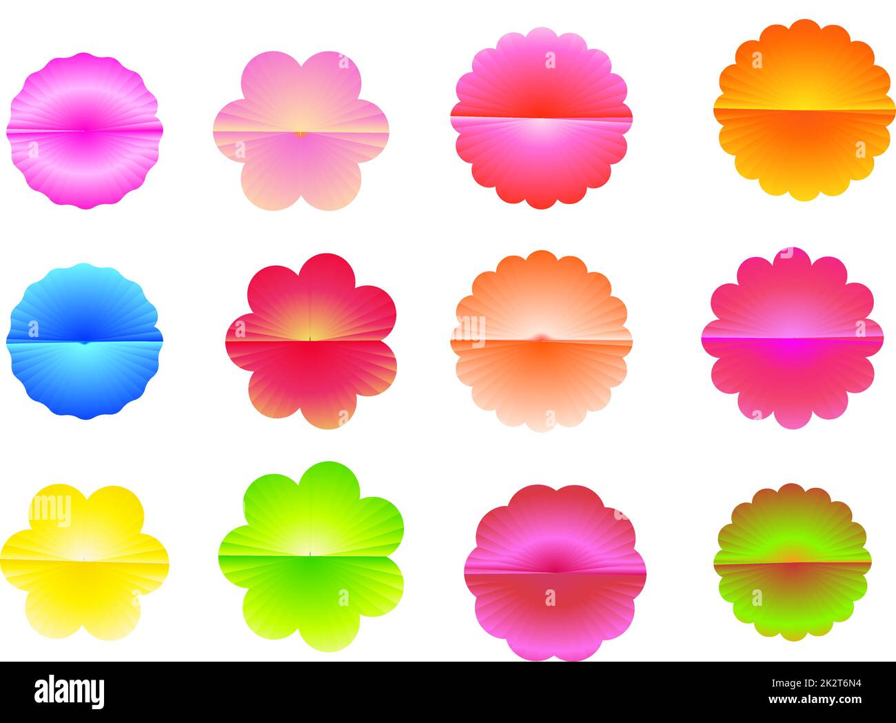 Beautiful light flower icon sticker label promotion decorative abstract ...