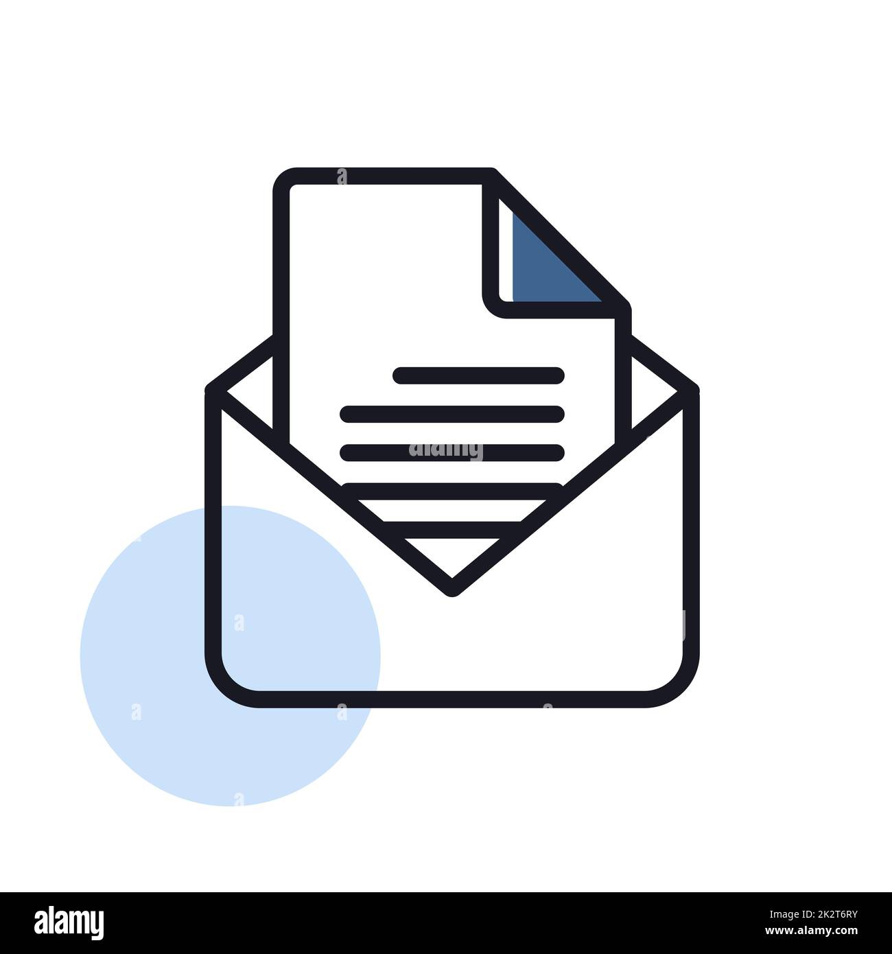 Message outline icon. Office sign Stock Photo - Alamy