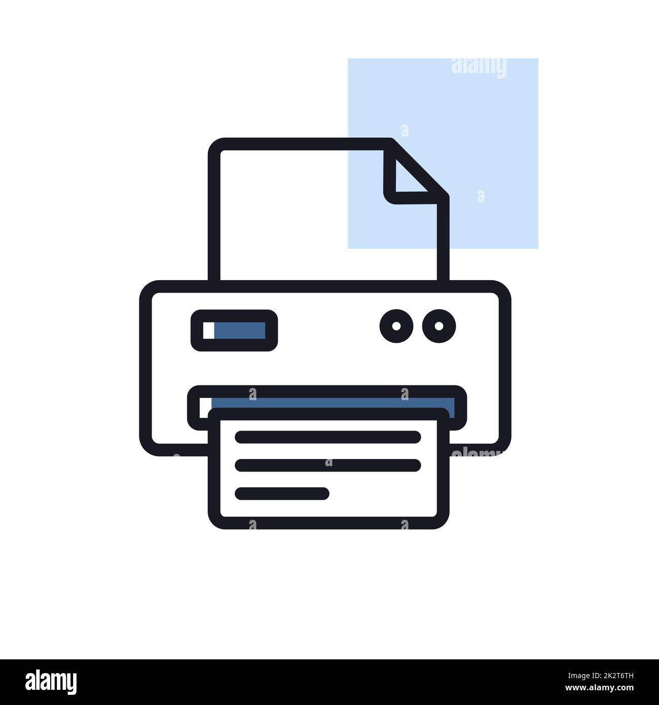 Printer vector outline icon. Office sign Stock Photo - Alamy