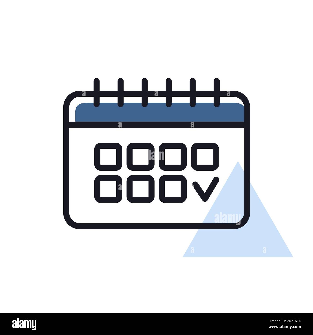 Calendar outline icon. Workspace sign Stock Photo - Alamy