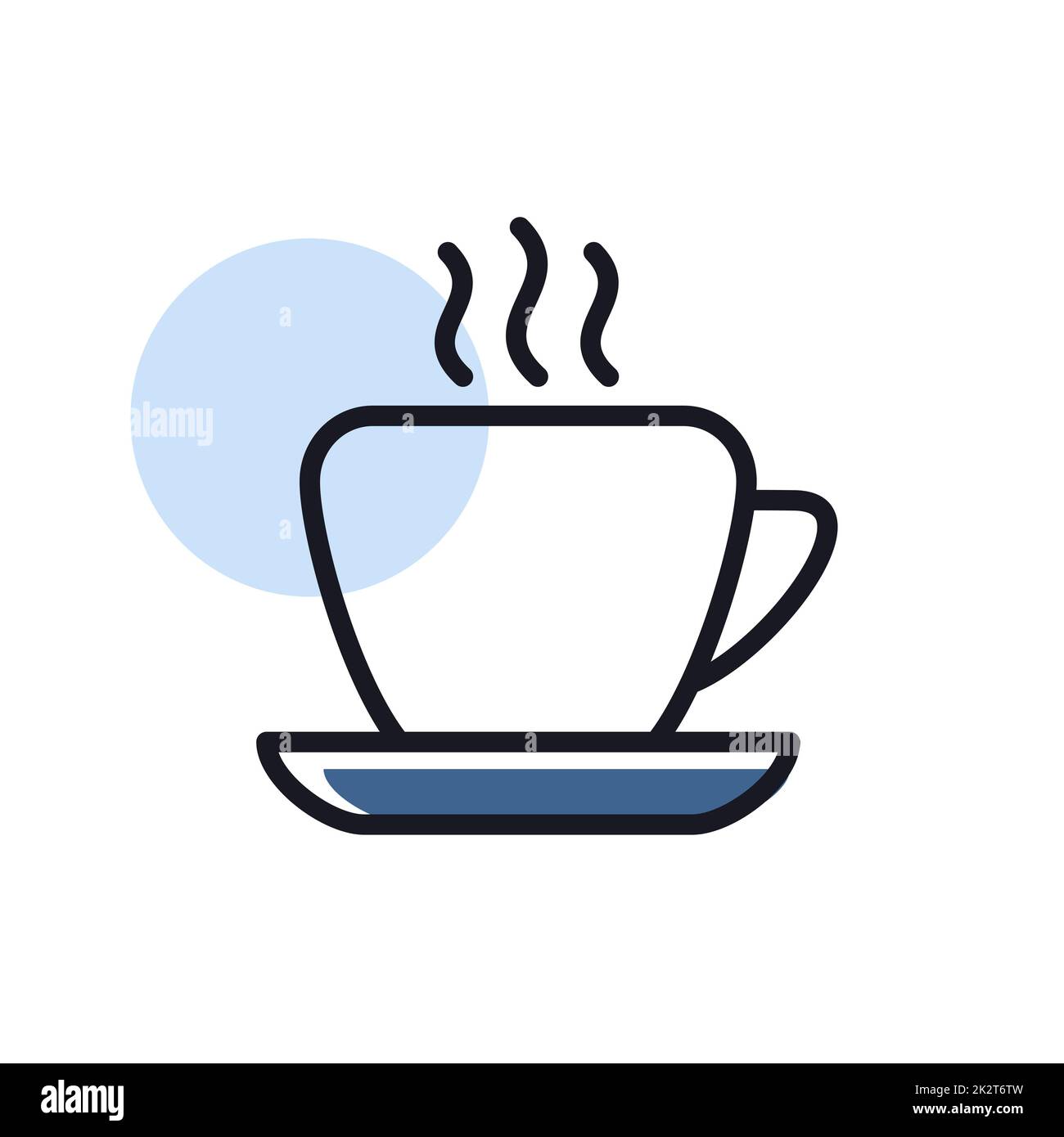 Coffee cup outline icon. Business sign Stock Photo - Alamy