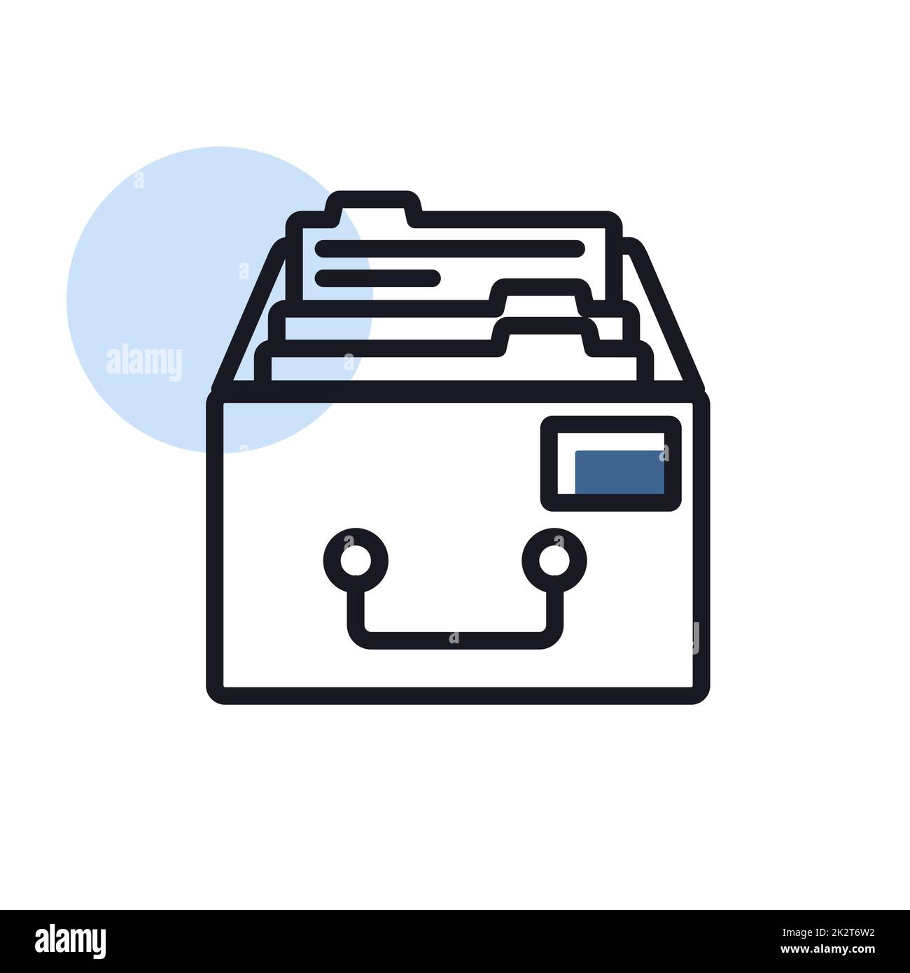 Filing Cabinet outline icon. Workspace sign Stock Photo - Alamy