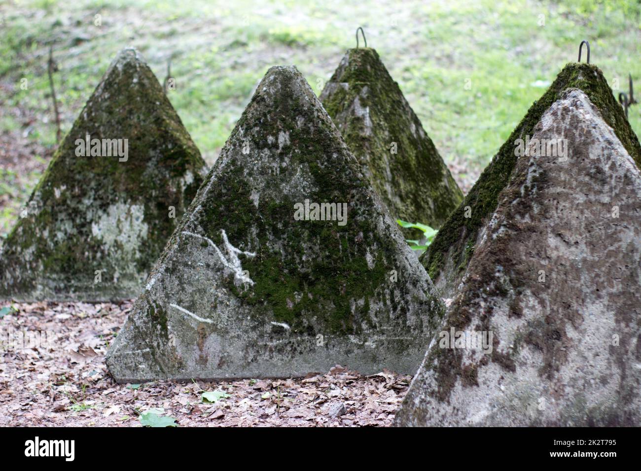 Reinforced concrete anti-tank barrier Stock Photo - Alamy