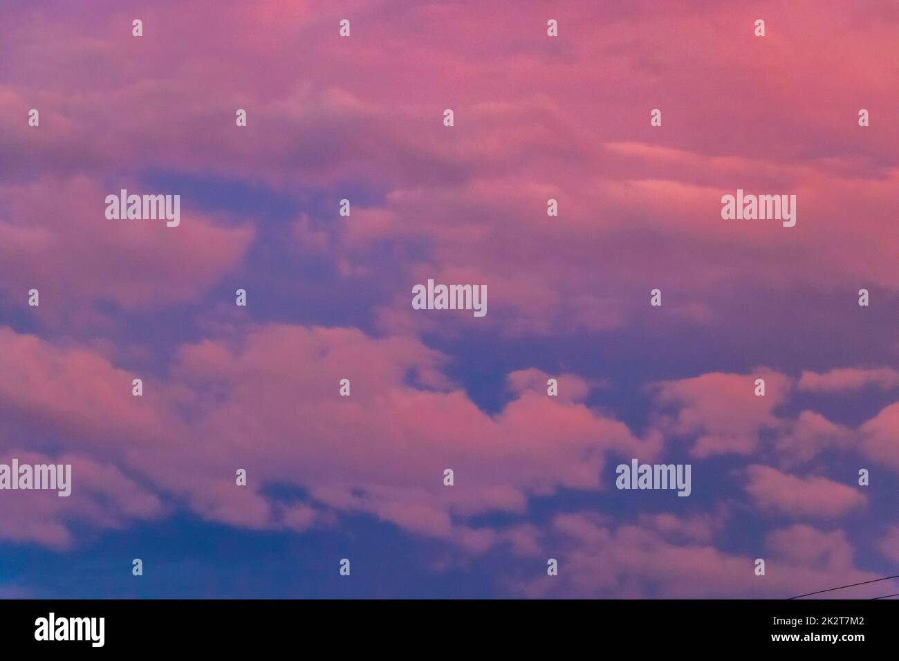 Amazing colorful pink violet blue and purple sunset sky panorama Stock ...