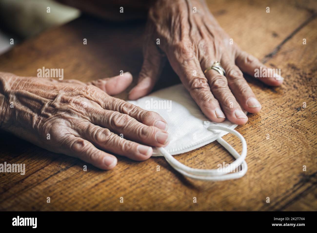 Elderly woman mask hi-res stock photography and images - Alamy