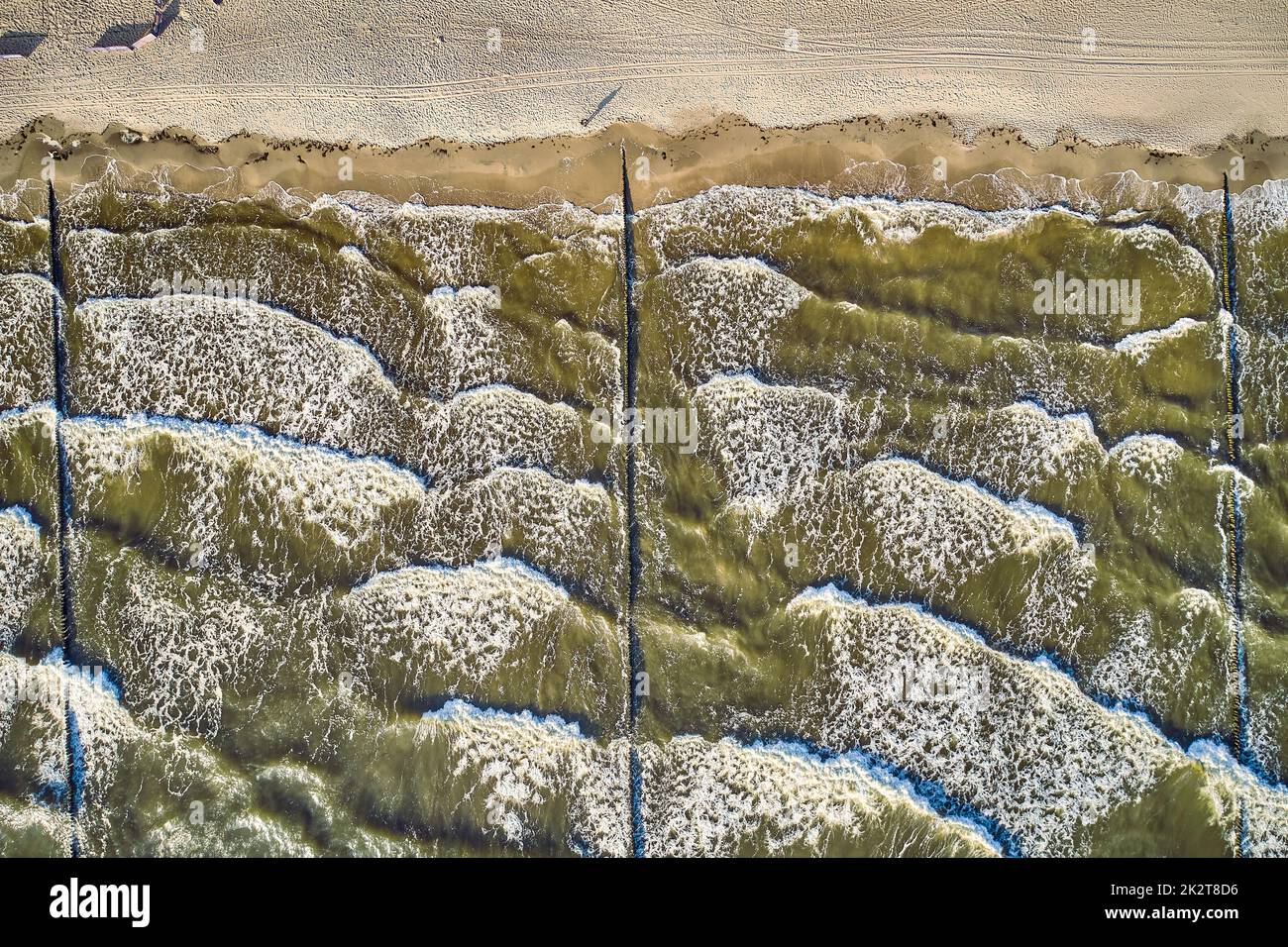 Sandy beach sea drone view hi-res stock photography and images - Alamy