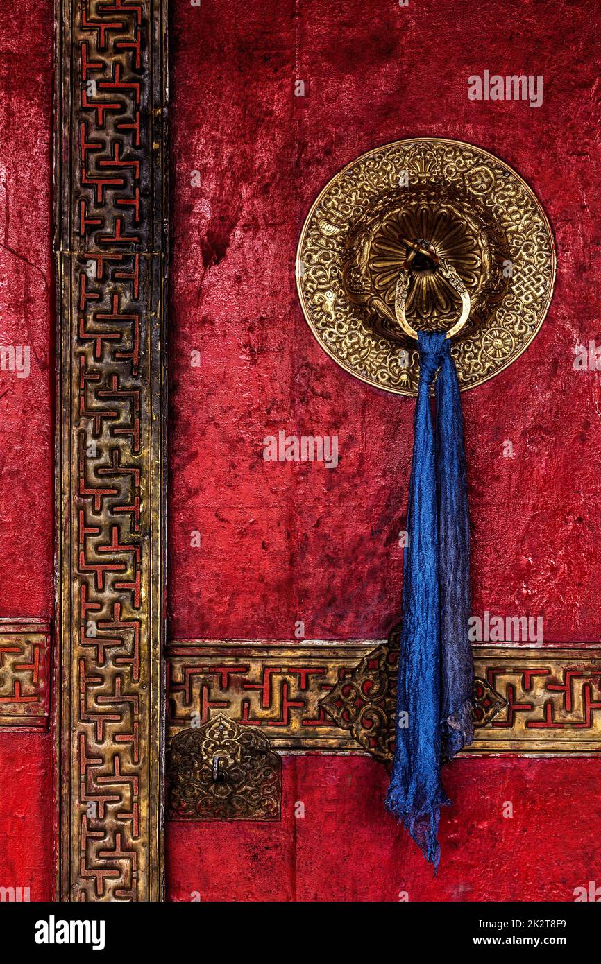 Door of Spituk monastery. Ladakh, India Stock Photo - Alamy