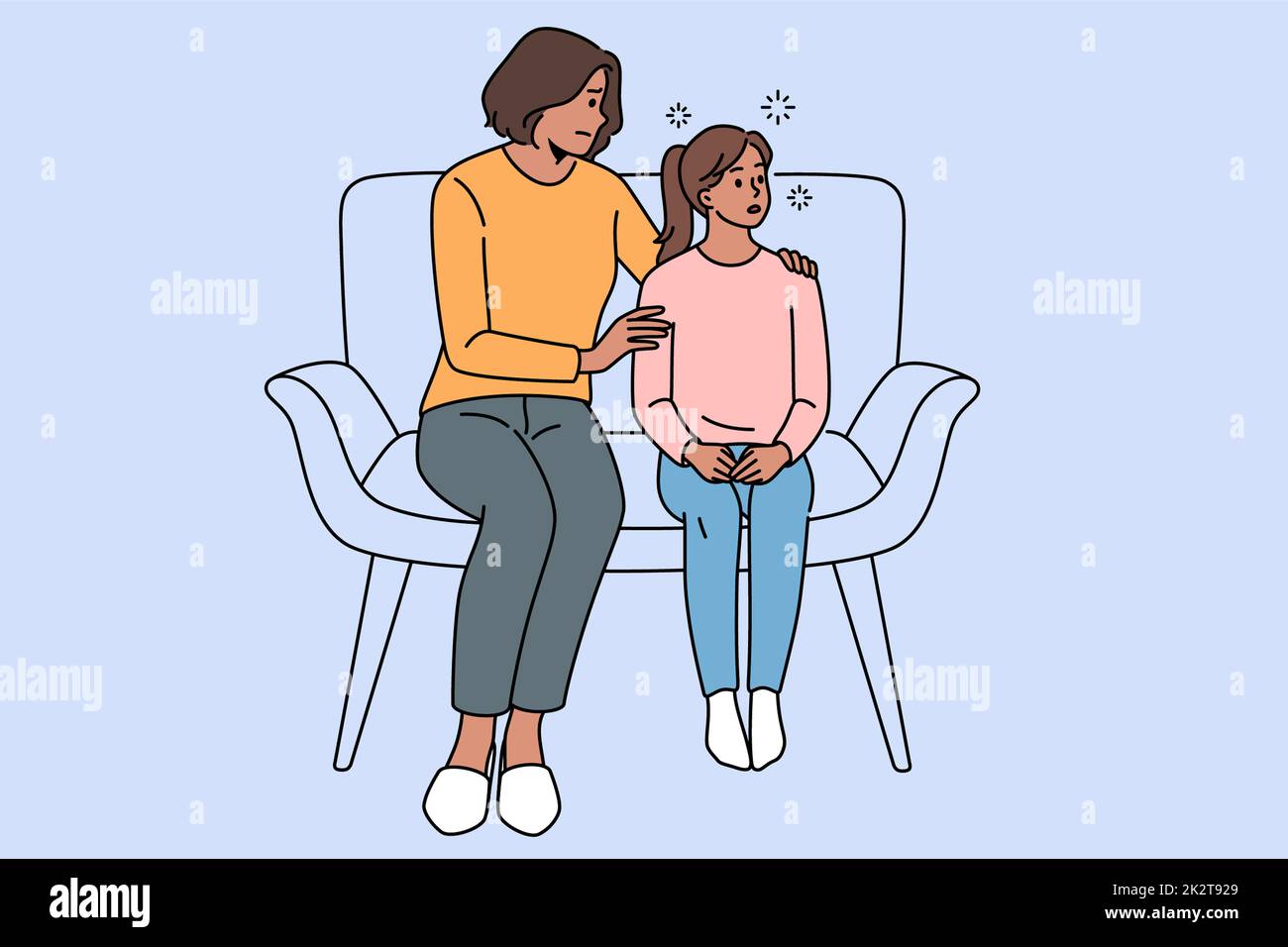 Caring mother support teen daughter Stock Photo - Alamy