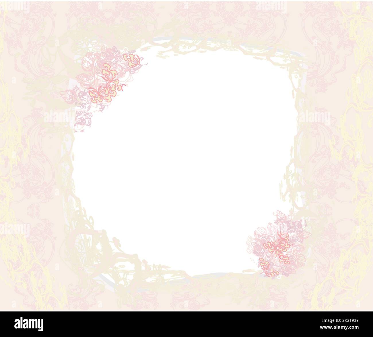 floral frame invitation card Stock Photo - Alamy