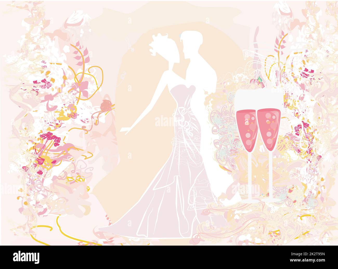 Ballroom dancers - invitation Stock Photo - Alamy