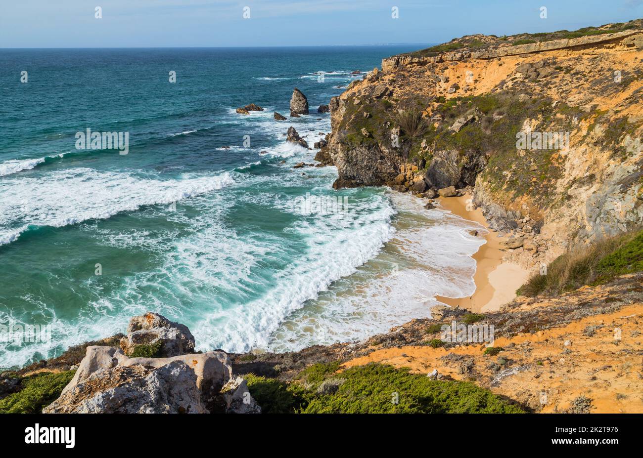 Beautiful beach in Alentejo Stock Photo - Alamy
