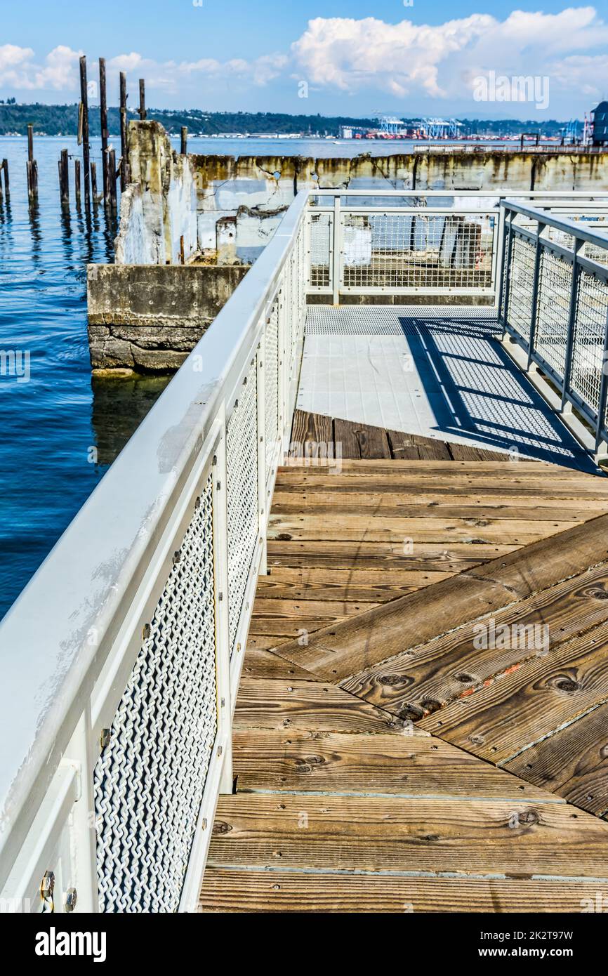 A walkway at Dickman Mill Park in Ruston, Washington Stock Photo - Alamy