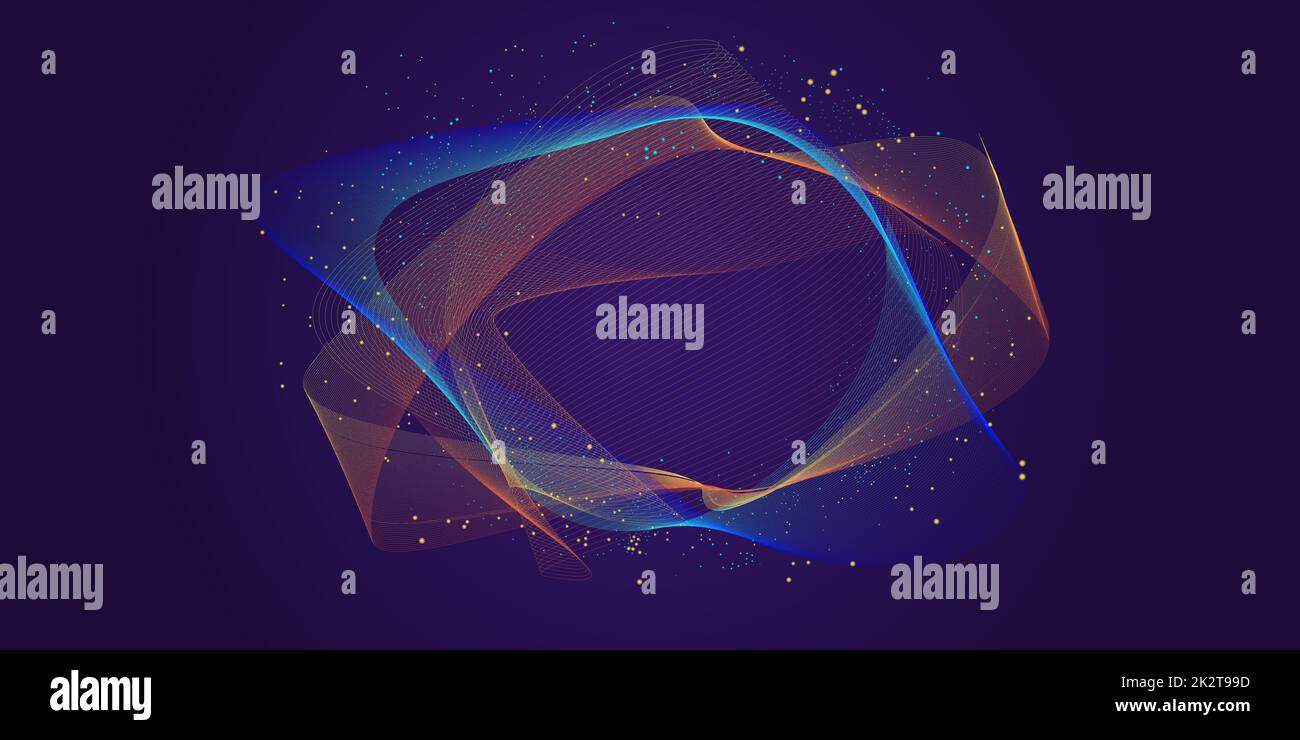 Abstract technology background. Space Galaxy concept. Points, dusts of ...