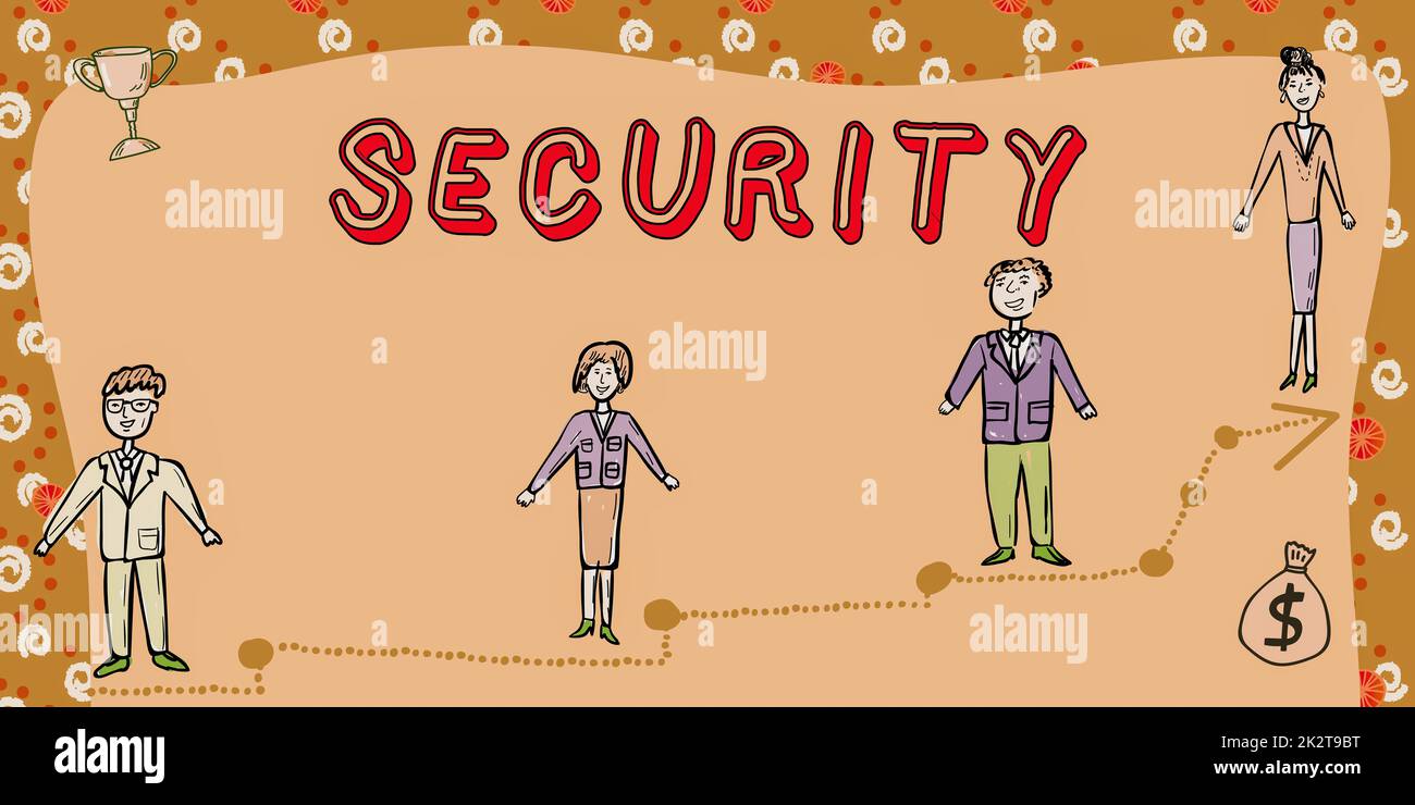 Conceptual caption Security. Word for The state of feeling safe stable ...