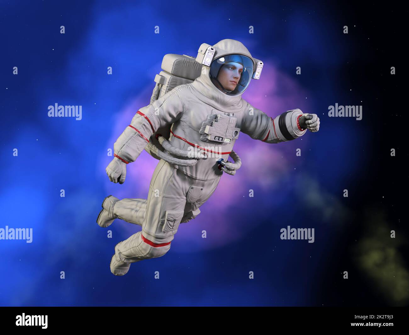 Astronaut floats in space Stock Photo - Alamy