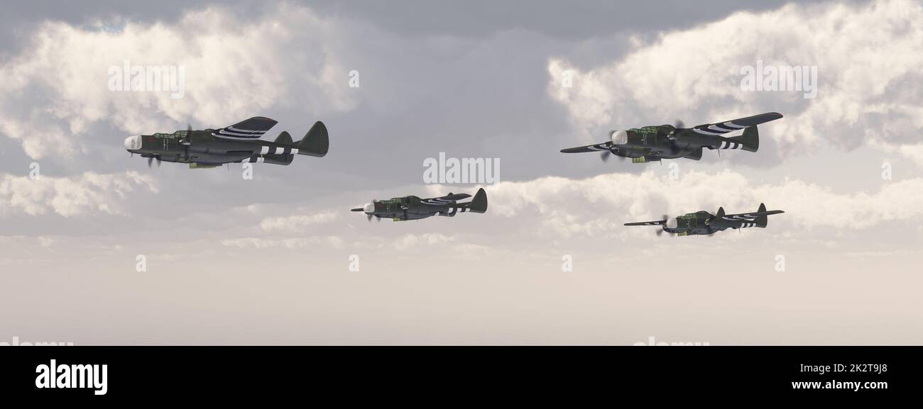 American night fighter aircrafts of World War II Stock Photo - Alamy