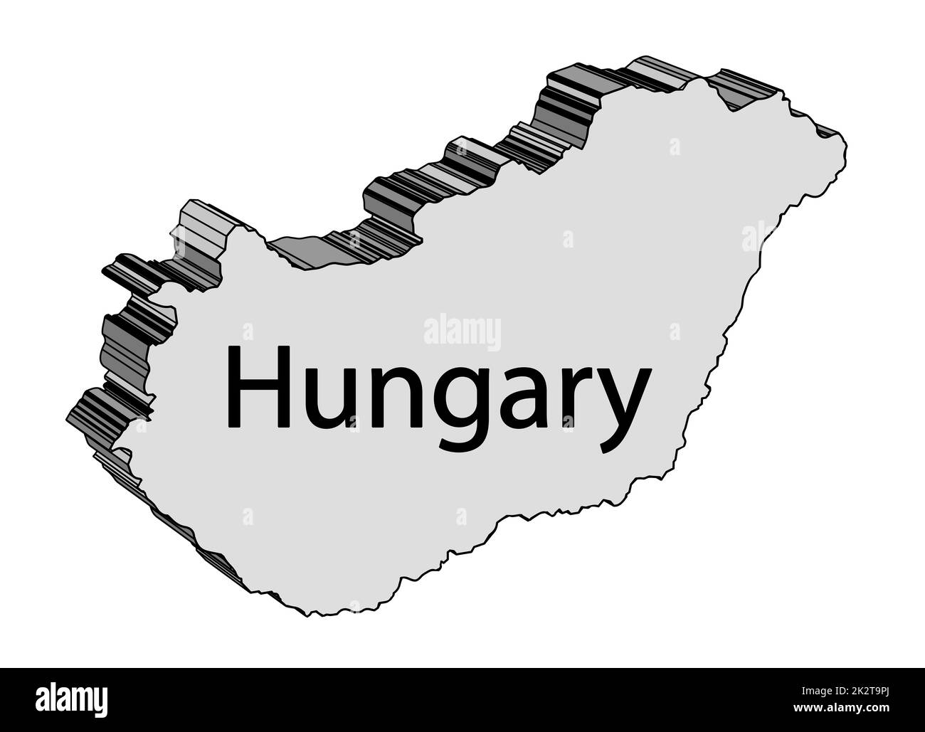 Hungary hungarian country map Black and White Stock Photos & Images - Alamy