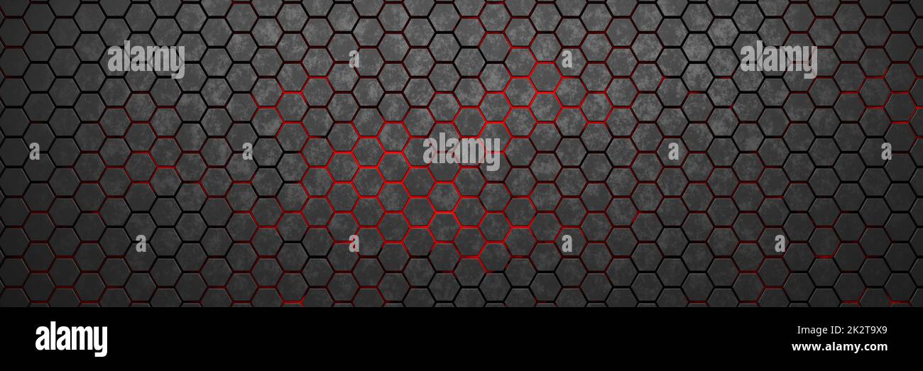 Futuristic and technological hexagonal background. 3d rendering Stock ...