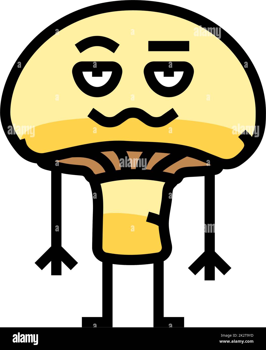 mushroom character color icon vector illustration Stock Vector Image ...