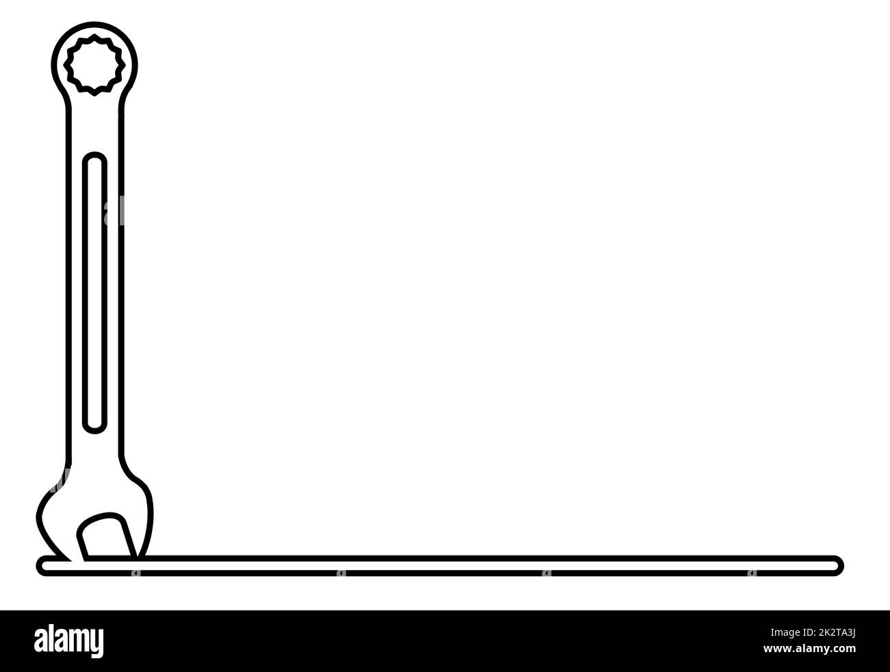 Outline wrench tools spanner Cut Out Stock Images & Pictures - Alamy