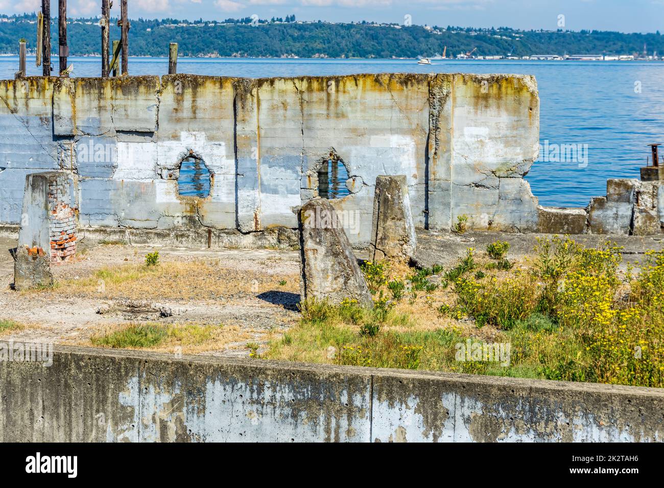 Ruins at Dickman Mill Park in Ruston, Washington Stock Photo - Alamy