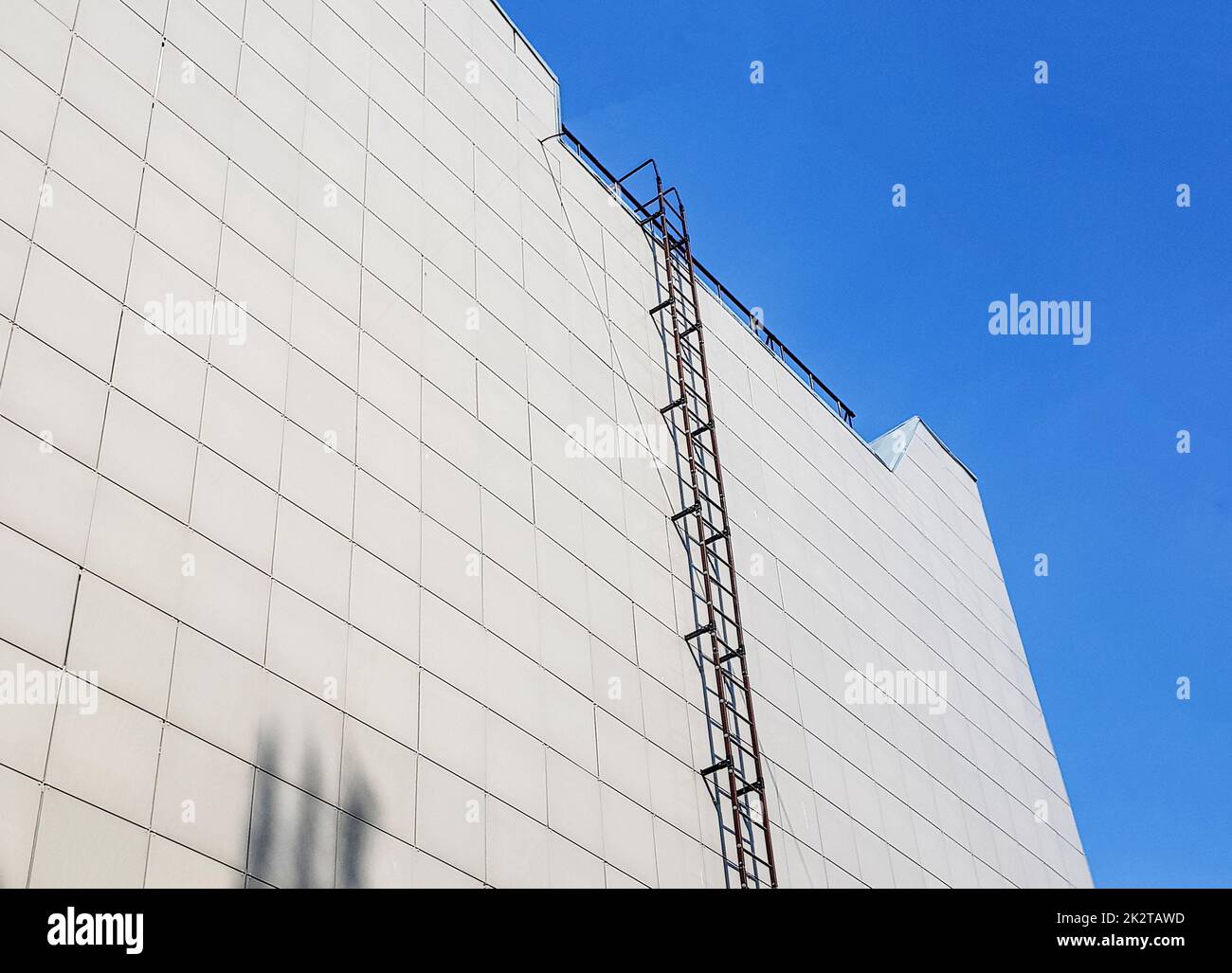 Outdoor fire escape on the wall of an office or industrial building ...