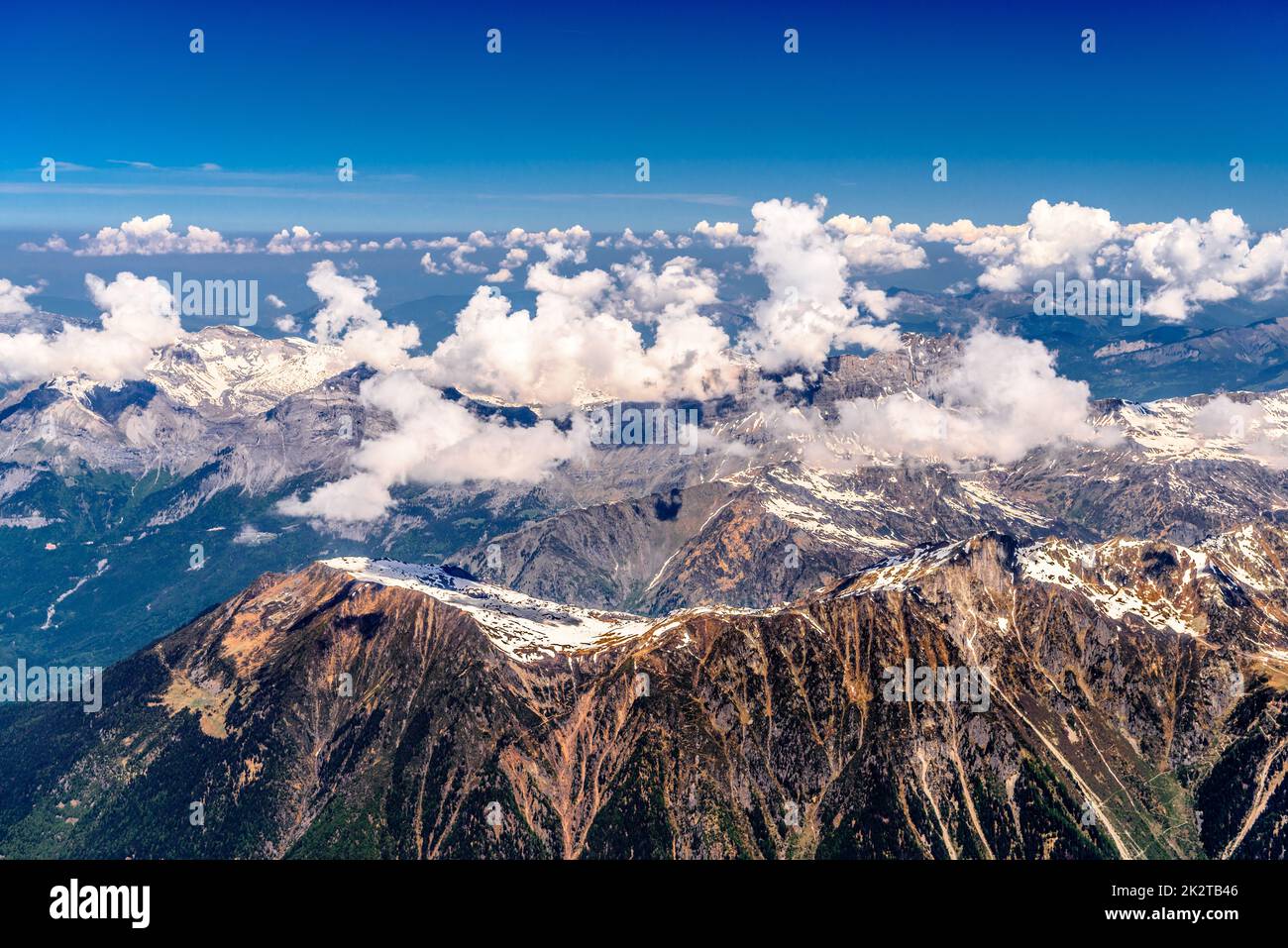 Snowy mountains Chamonix, Mont Blanc, Haute-Savoie, Alps, France Stock ...