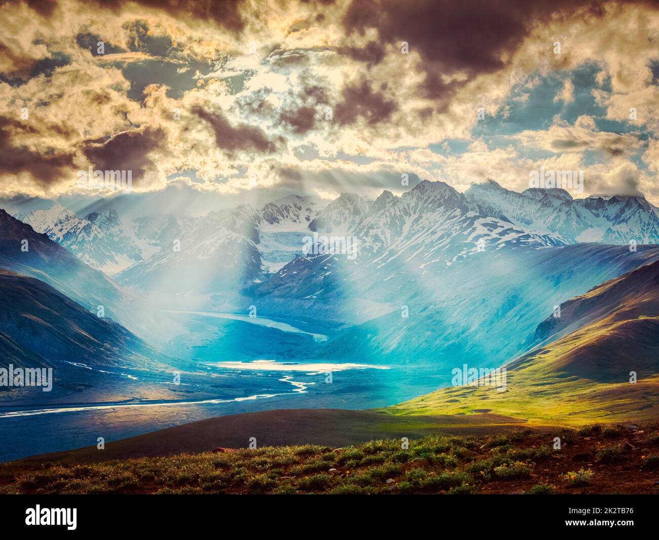 HImalayan landscape with Himalayas mountains Stock Photo - Alamy