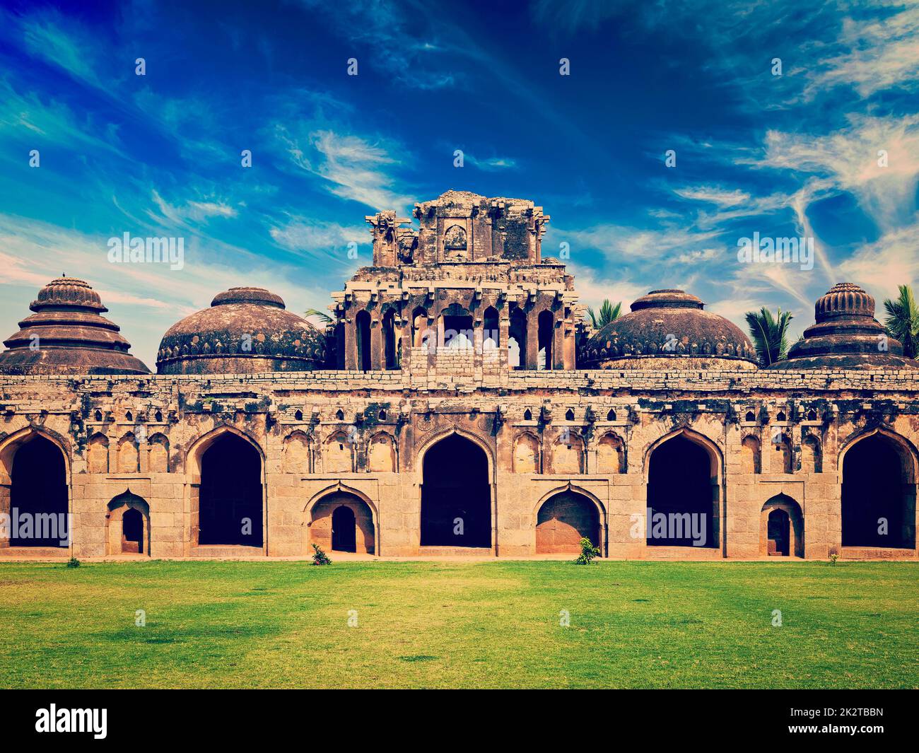 Ancient ruins of Elephant Stables Stock Photo - Alamy