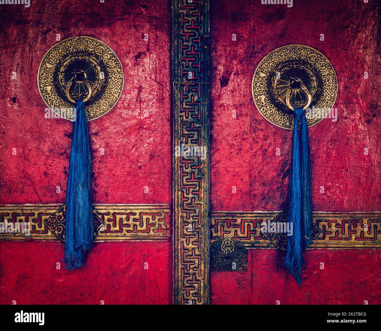 Door of Spituk monastery. Ladakh, India Stock Photo - Alamy