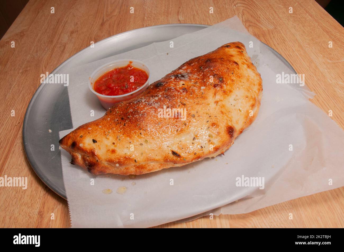 Delicious Italian Calzone Stock Photo - Alamy