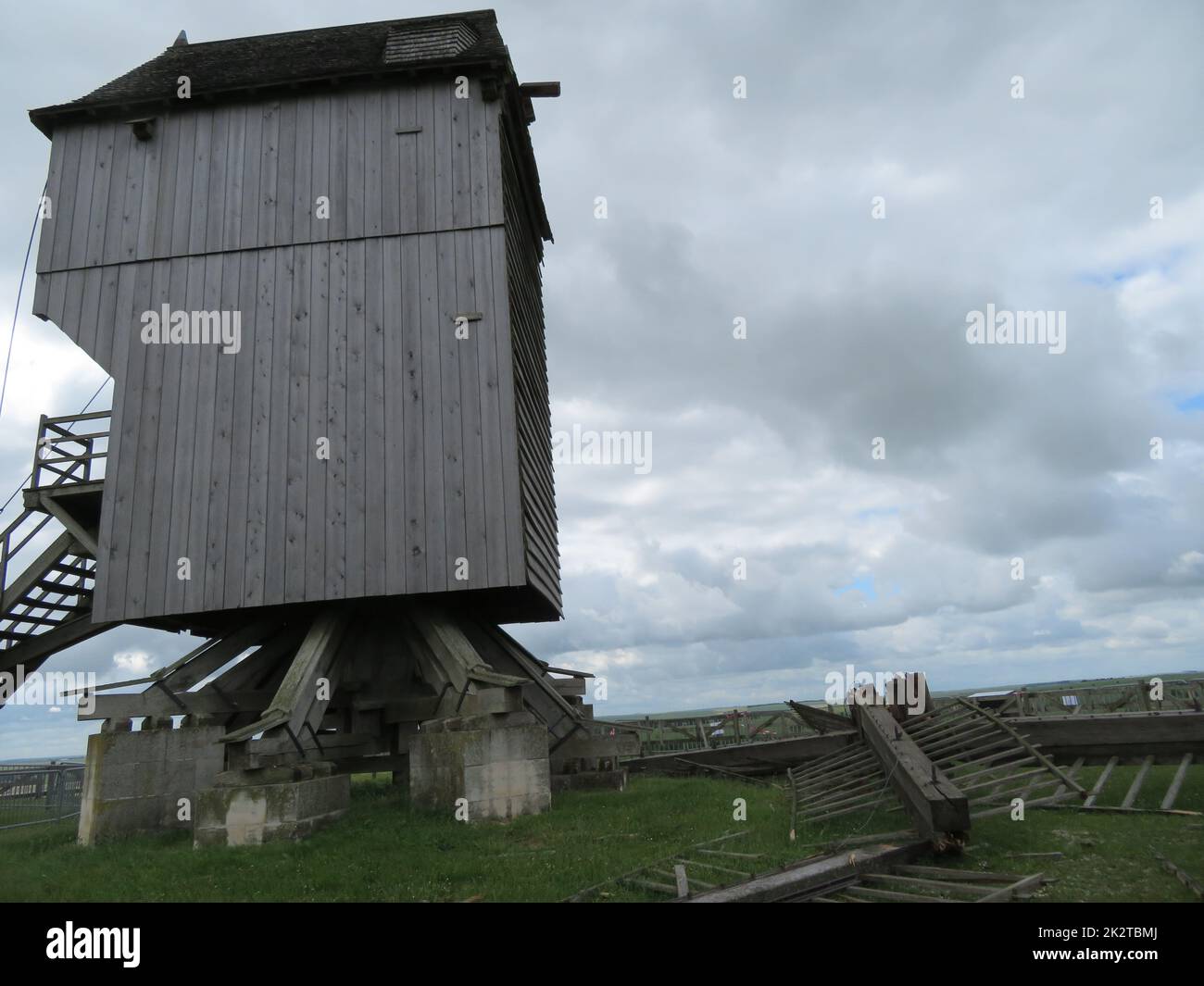 old windmill destroyed by the passage of time hurts relic Stock Photo ...