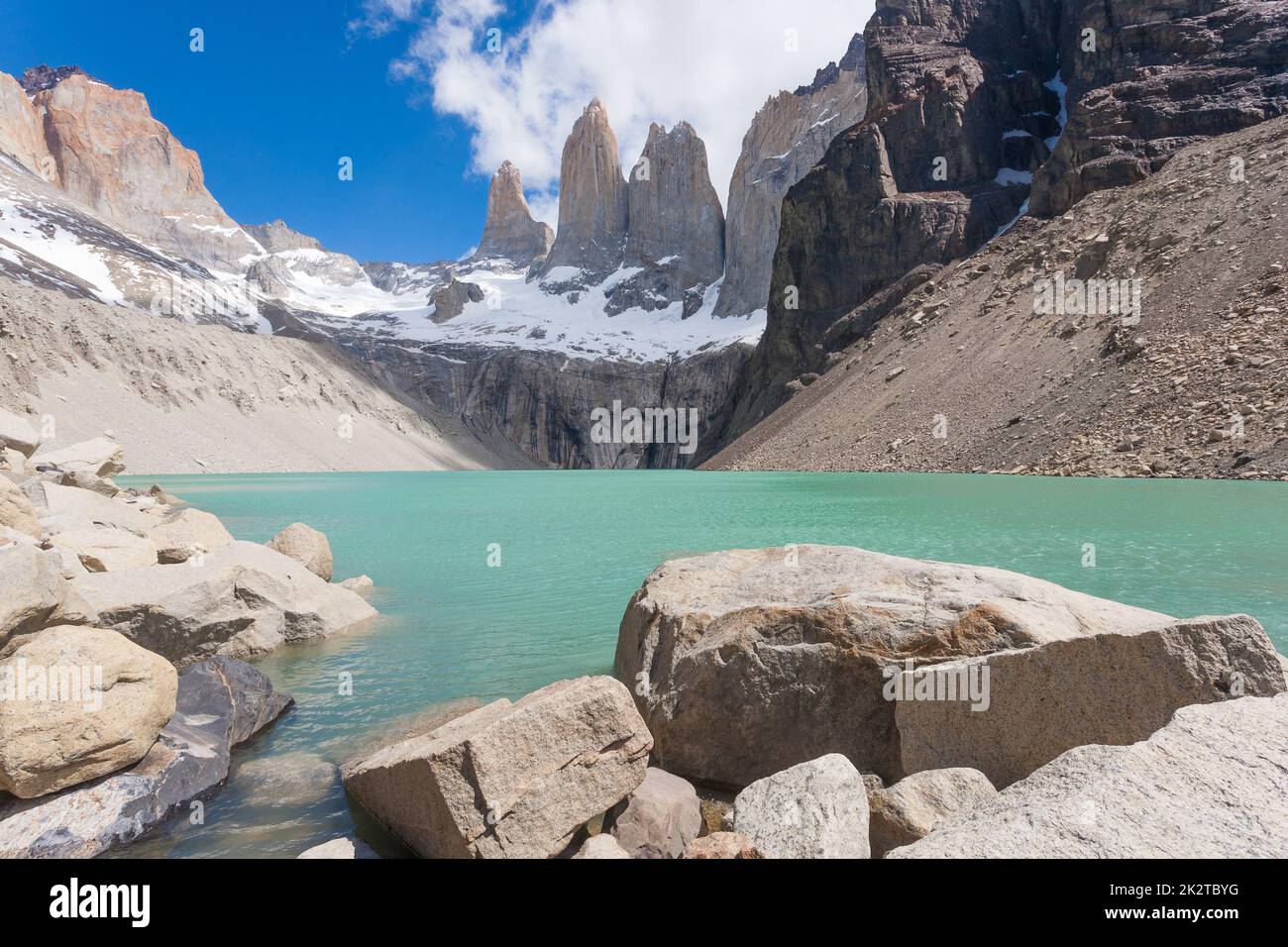 Torres del Paine National Park view, Chile landmark Stock Photo - Alamy