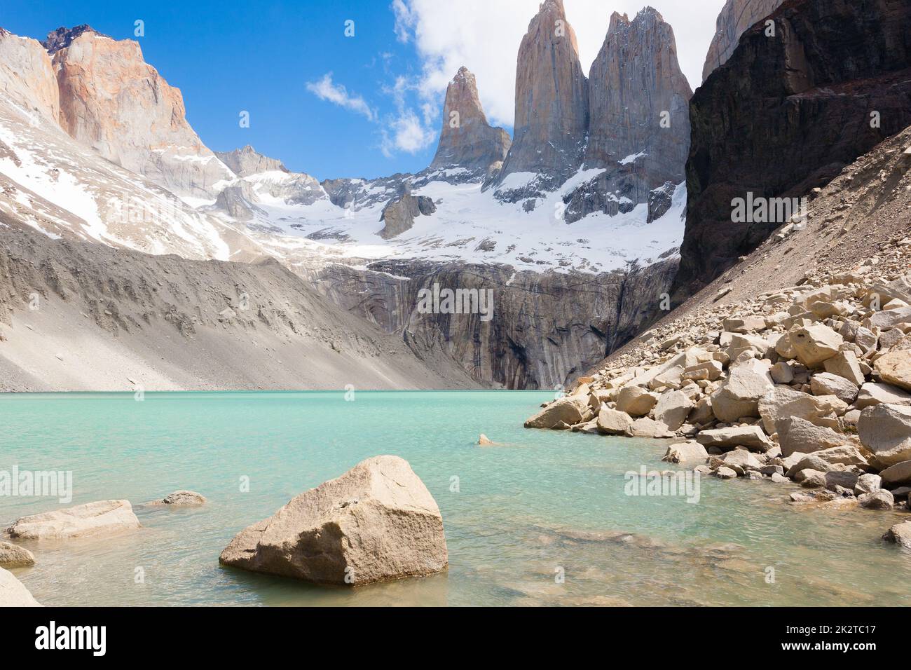 Torres del Paine view, Base Las Torres viewpoint, Chile Stock Photo - Alamy