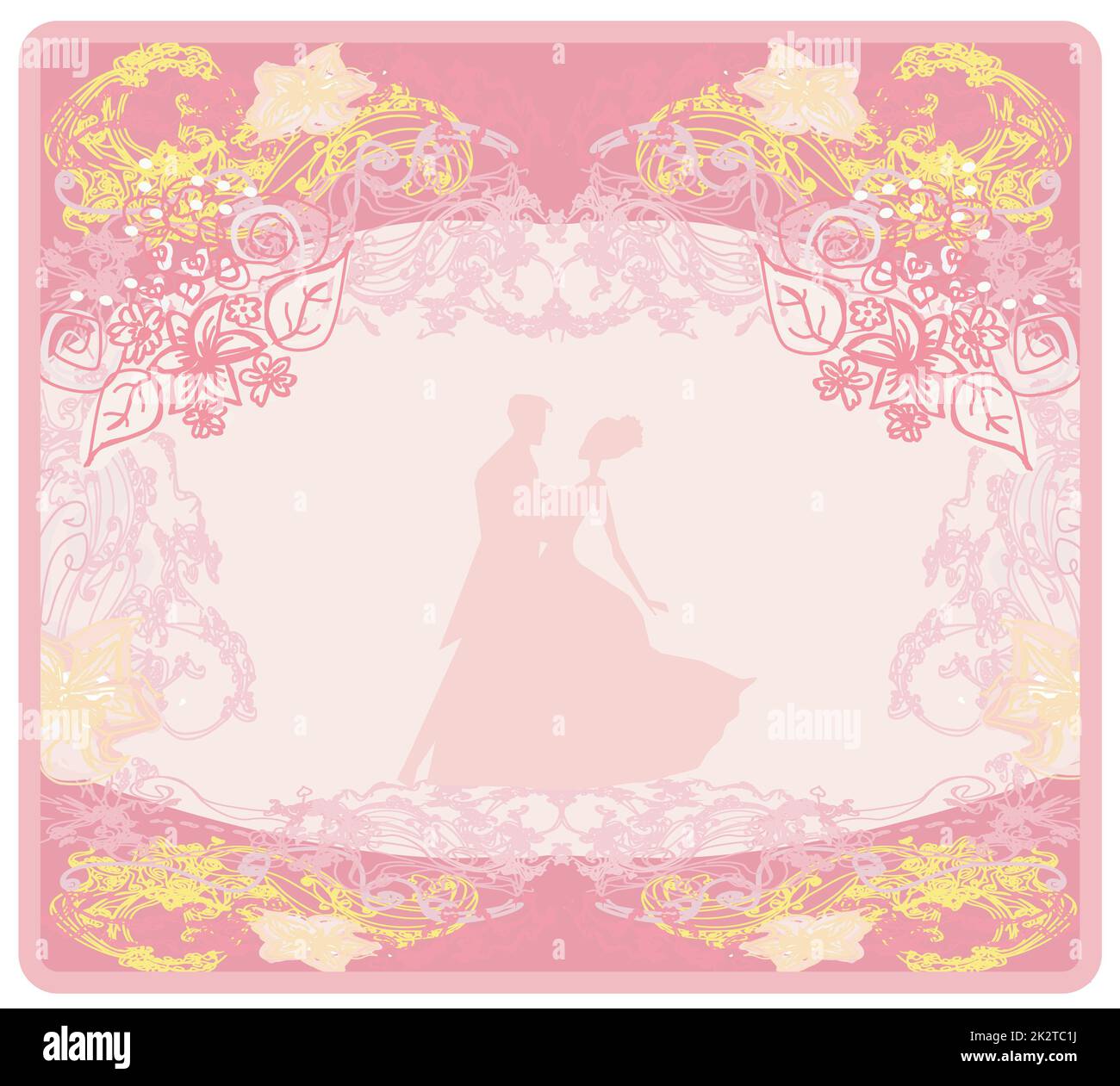 Ballroom dancers - invitation Stock Photo - Alamy