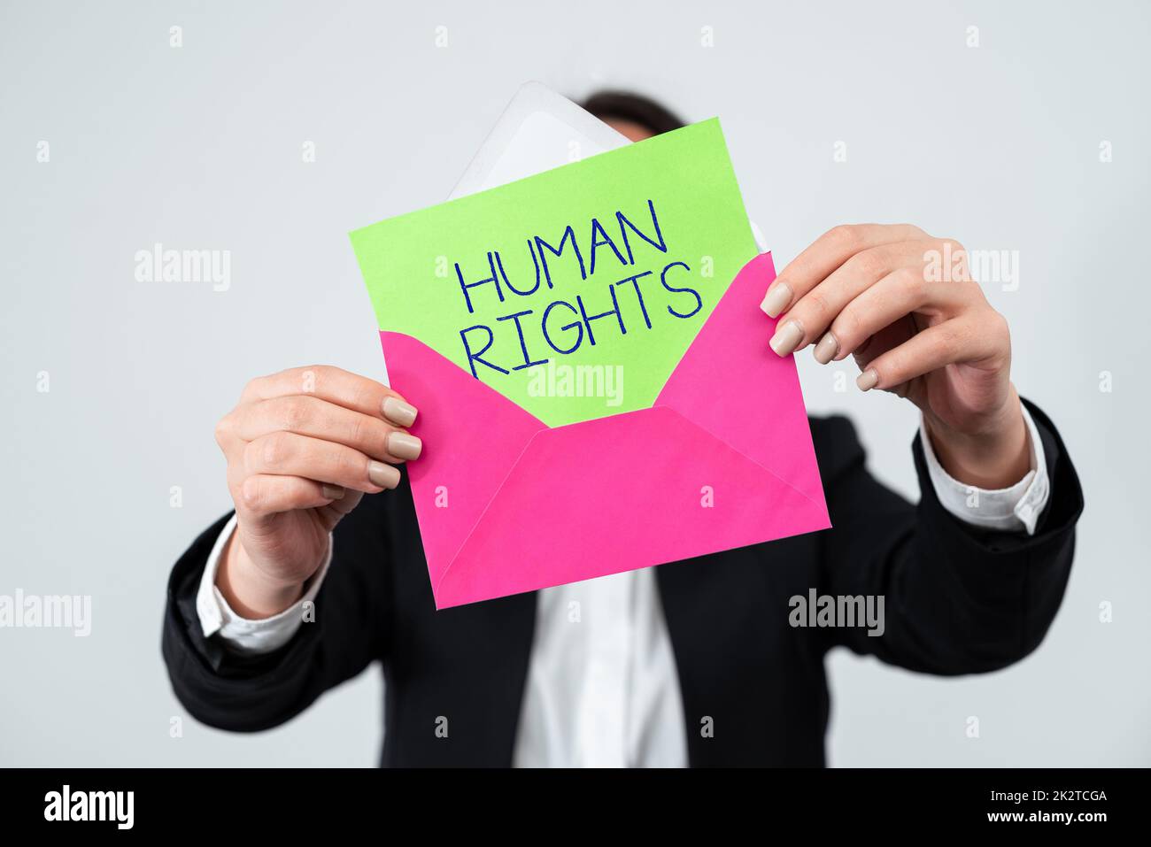 Sign displaying Human Rights. Conceptual photo Moral Principles ...