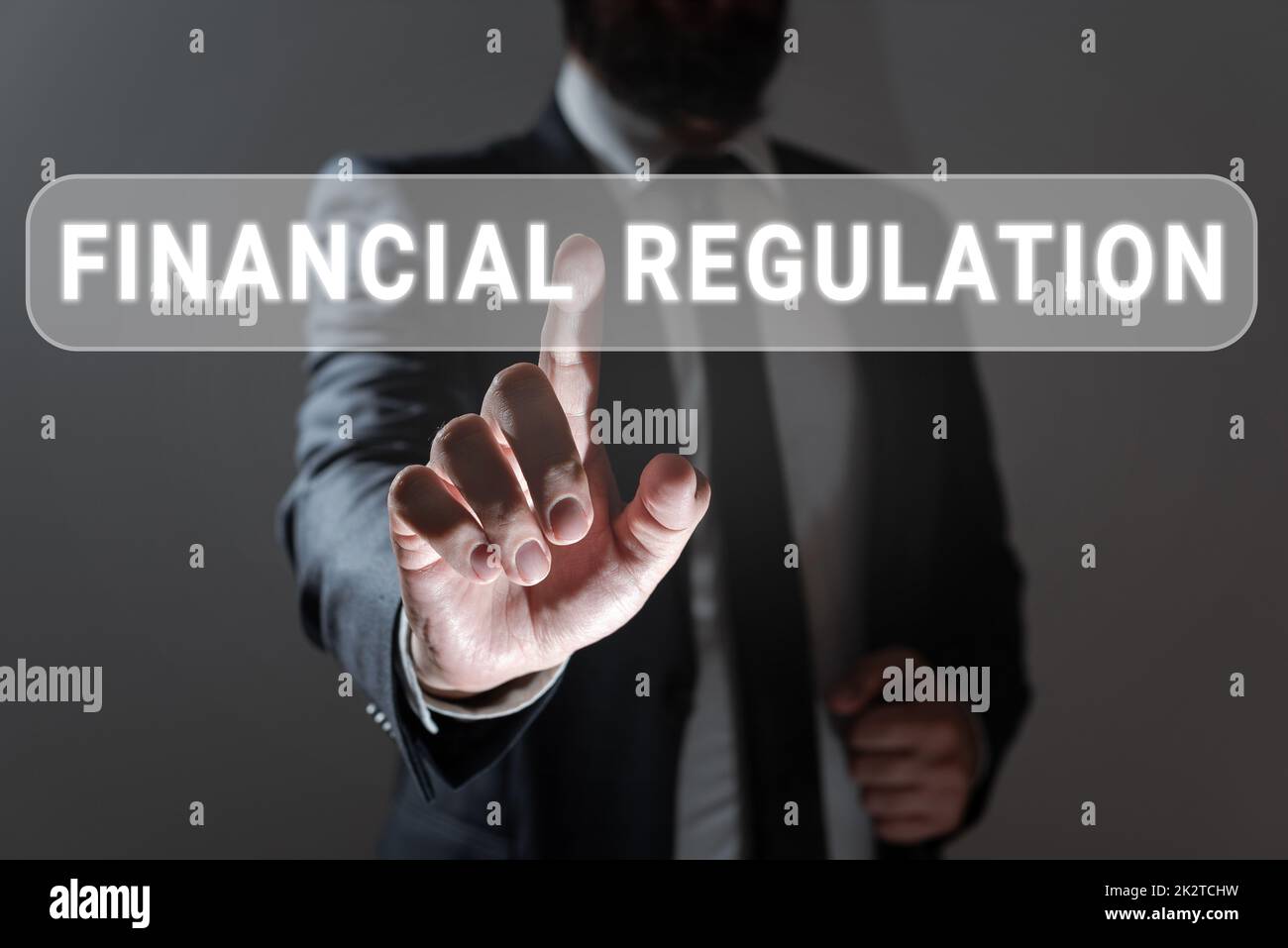Sign displaying Financial Regulation. Business showcase aim to Maintain ...