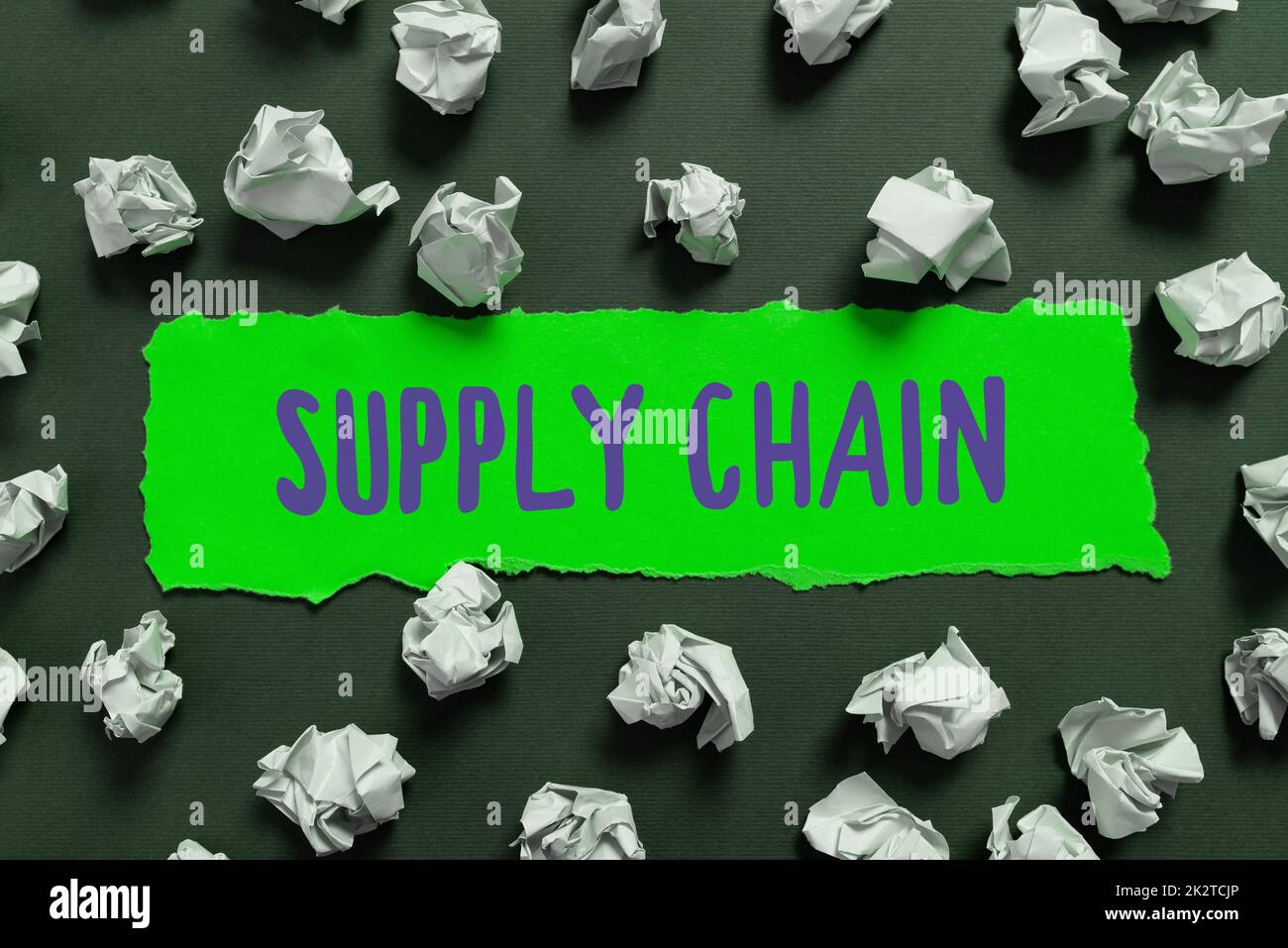 Hand Writing Sign Supply Chain Business Concept System Of Organization And Processes From