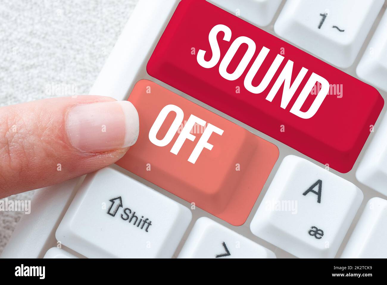 Hand writing sign Sound Off. Business idea To not hear any kind of ...