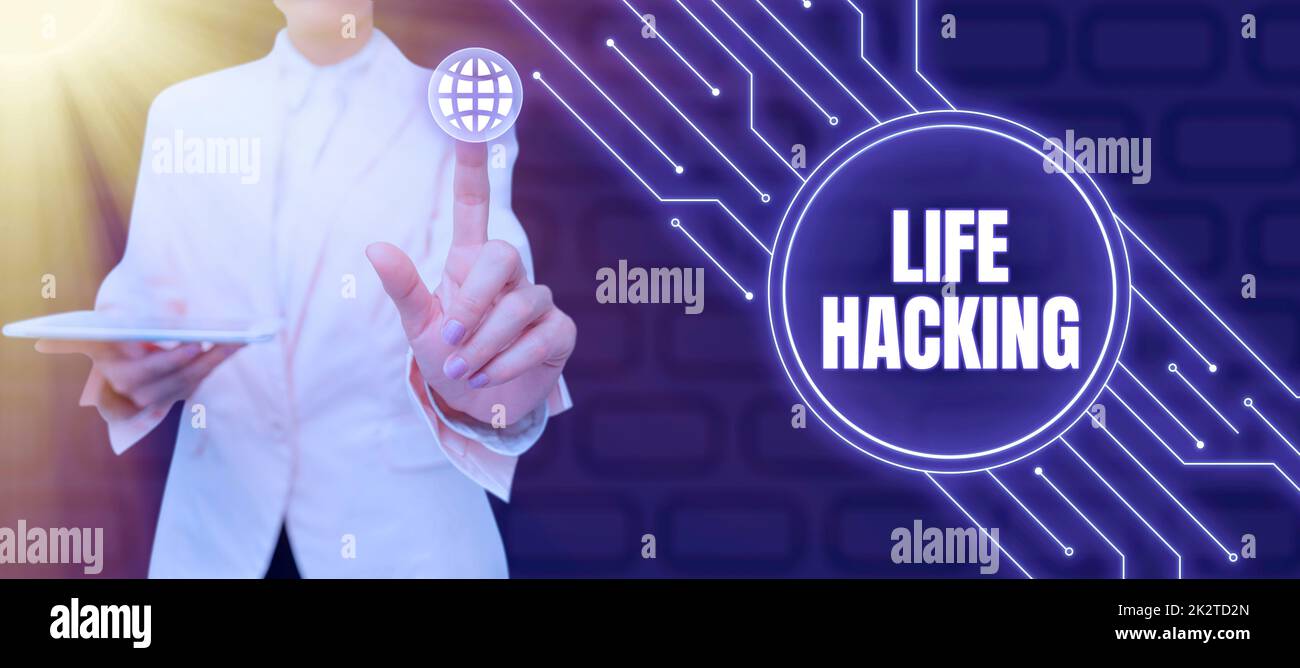 Sign displaying Life Hacking. Internet Concept Simple and clever ...