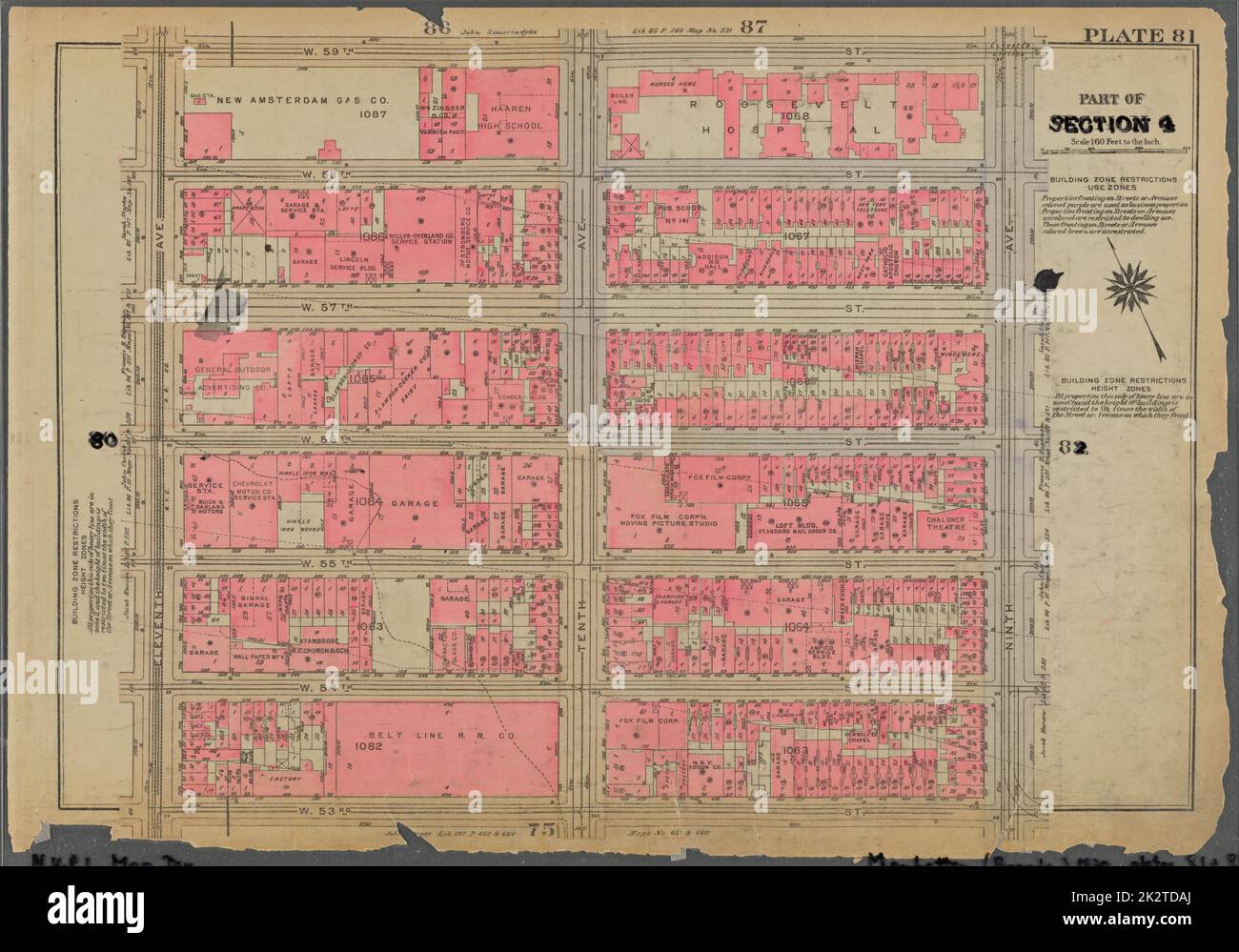 Manhattan map 1930 hi-res stock photography and images - Alamy